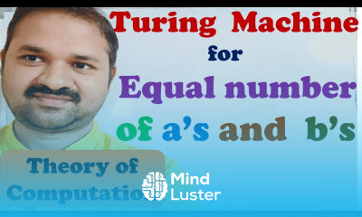 Learn Design a Turing Machine for equal number of a s and b s Theory of ...
