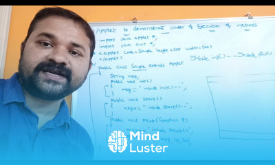 Learn Applet program to demonstrate order of execution of life cycle methods Java Programming ...
