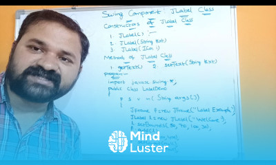 Learn JLabel Class Swing Components Swing Controls Java Programming - Mind Luster
