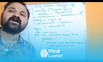 Learn JTextField Class Swing Components Swing Controls Java Programming - Mind Luster