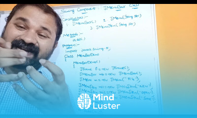 Learn JMenuBar Class Swing Components Swing Controls Java Programming - Mind Luster