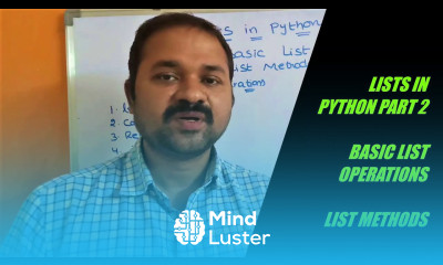 Learn List Basic Operations List Methods Lists in Python Programming part 2 - Mind Luster