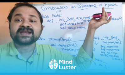 Learn Constructors in Inheritance in Python Super Keyword Parameter Passing to Super class ...