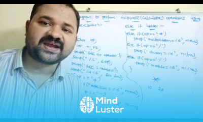 Learn arithmetic operations using else if ladder in c c program for simple calculator using if ...