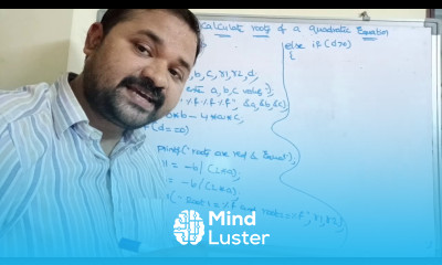 Learn roots of quadratic equation using else if ladder c program to ...