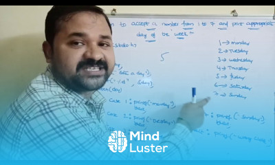 Learn print day of week using switch case C program to print day of week using switch - Mind Luster