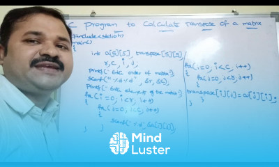 Learn transpose of a matrix in c c program to find transpose of a matrix - Mind Luster