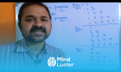 Learn PATTERN PROGRAMS 1 PYRAMID PROGRAMS 1 STAR PROGRAMS 1 - Mind Luster
