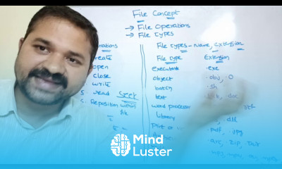 Learn File Concept Part 2 File Operations File Types File System Operating System File Managemen ...