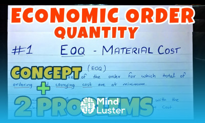 Learn Economic Order Quantity EOQ Problem Material Cost B COM CMA CA ...