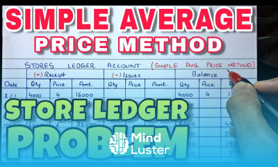 Learn Simple Average Price Method Store Ledger Problem BCOM BBA CA INTER By Saheb Academy - Mind ...