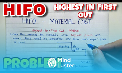 Learn HIFO Method Highest In First Out Store Ledger Account Problem BCOM BBA By Saheb Academy ...