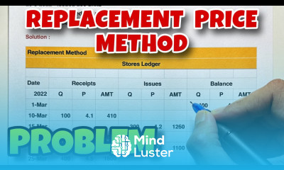 Learn Replacement Price Method Store Ledger Account Problem BCOM BBA By Saheb Academy - Mind Luster