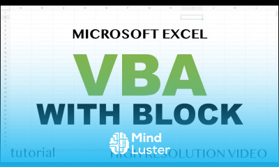 Learn Excel VBA With Block With Statement Part 8 - Mind Luster