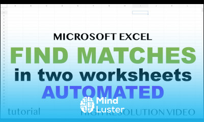 Learn Excel Find Matches Between Two Sheets Automated Tutorial Part 2 - Mind Luster