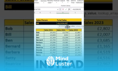 Learn Sum XLOOKUP XLOOKUP Sum Row or Range Sum XLOOKUP Multiple Columns - Mind Luster