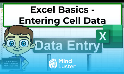 Learn Excel Basics Entering Cell Data - Mind Luster