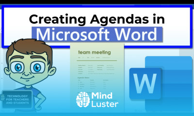 Learn Creating Meeting Agendas in Microsoft Word - Mind Luster