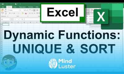 Learn Two Excel Dynamic Array Functions UNIQUE and SORT - Mind Luster