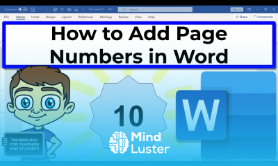 Learn Adding Page Numbers in Microsoft Word - Mind Luster