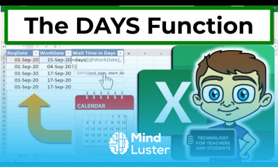 Learn The Excel DAYS Function is INCREDIBLE Easy Tutorial - Mind Luster