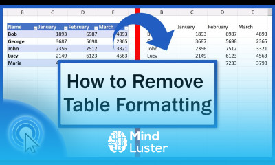 Learn How to Remove Table Formatting in Excel On Three Different Levels - Mind Luster