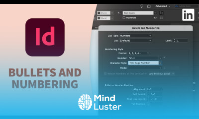 Learn InDesign Tutorial Automatic bullets and numbering - Mind Luster