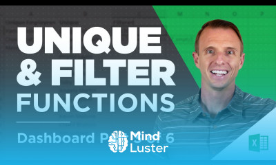 Learn UNIQUE FILTER Functions Dashboard Part 3 of 6 - Mind Luster