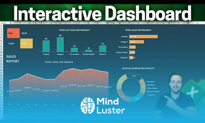 Learn Interactive Dashboard in Excel How to with Modern Looking Charts - Mind Luster