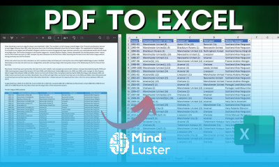 Learn How to Convert PDF to EXCEL Spreadsheet Practical Example Step by Step - Mind Luster