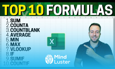 Learn Top 10 Most Important Excel Functions One Practical Example for each Formula How to - Mind ...