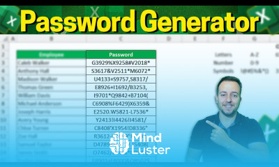 Learn How to Password Generator in Excel with Random Numbers Letters and Symbols RandBetween ...