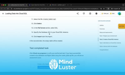 Learn Loading Data into Cloud SQL GSP196 - Mind Luster