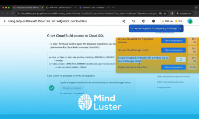 Learn Using Ruby on Rails with Cloud SQL for PostgreSQL on Cloud Run GSP943 - Mind Luster