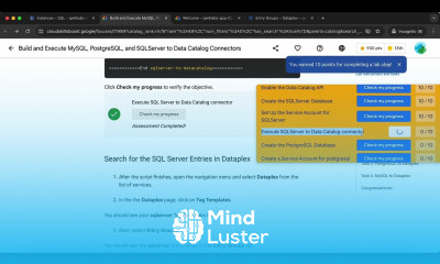 Learn Build and Execute MySQL PostgreSQL and SQLServer to Data Catalog Connectors GSP814 - Mind ...