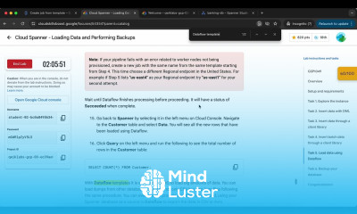 Learn Cloud Spanner Loading Data and Performing Backups GSP1049 - Mind Luster
