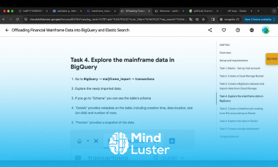 Learn Offloading Financial Mainframe Data into BigQuery and Elastic Search GSP1153 - Mind Luster