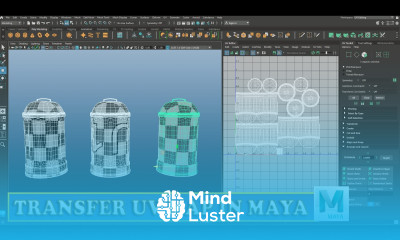 Learn Transfer UV Map In similar Object in Maya Maya tutorial - Mind Luster
