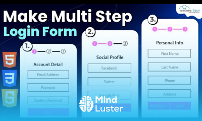 Learn How to Make Login Form Multi Step Using HTML CSS JavaScript - Mind Luster