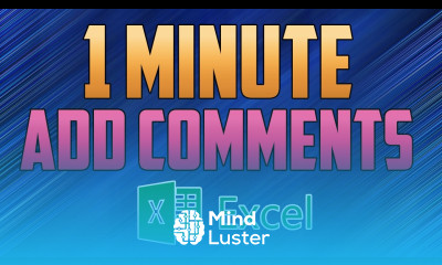 Learn Excel 2016 How to Add Comments - Mind Luster