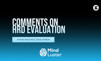 Learn Comments on HRD Evaluation - Mind Luster