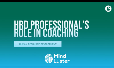 Learn The HRD Professional s Role in Coaching - Mind Luster