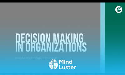 Learn Decision Making in Organizations - Mind Luster