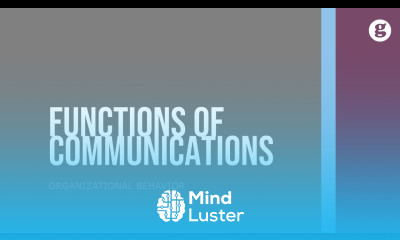 Learn Functions of Communication - Mind Luster
