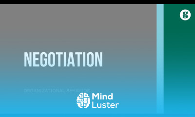Learn Negotiation - Mind Luster