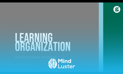 Learn Creating a Learning Organization - Mind Luster