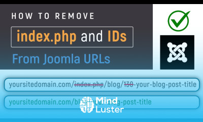 Learn How to Remove index php Number IDs from URLs in Joomla 3 Enable Search Engine Friendly ...