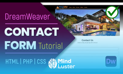 Learn How to Create a Working Contact Form in Dreamweaver HTML CSS PHP - Mind Luster