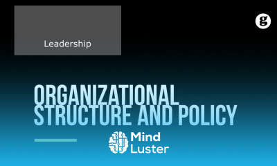 Learn Organizational Structure and Policy - Mind Luster