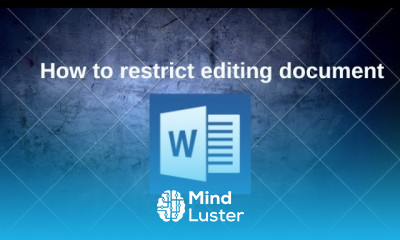 Learn restrict editing document - Mind Luster